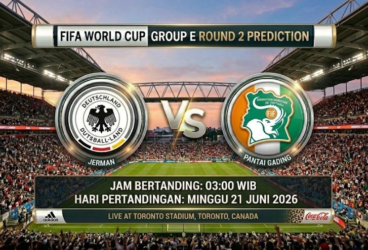 Jadwal Live Streaming Jerman vs Pantai Gading Piala Dunia 2026 - BolaSkor