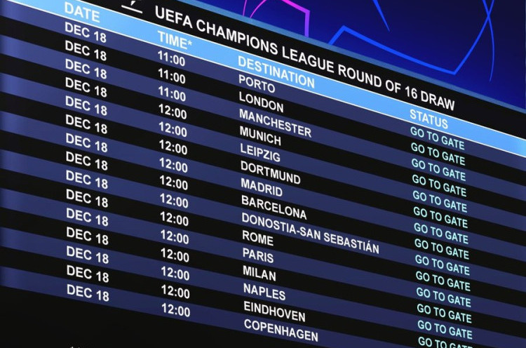 Jadwal Siaran Langsung Babak 16 Besar Liga Champions Tengah Pekan Ini
